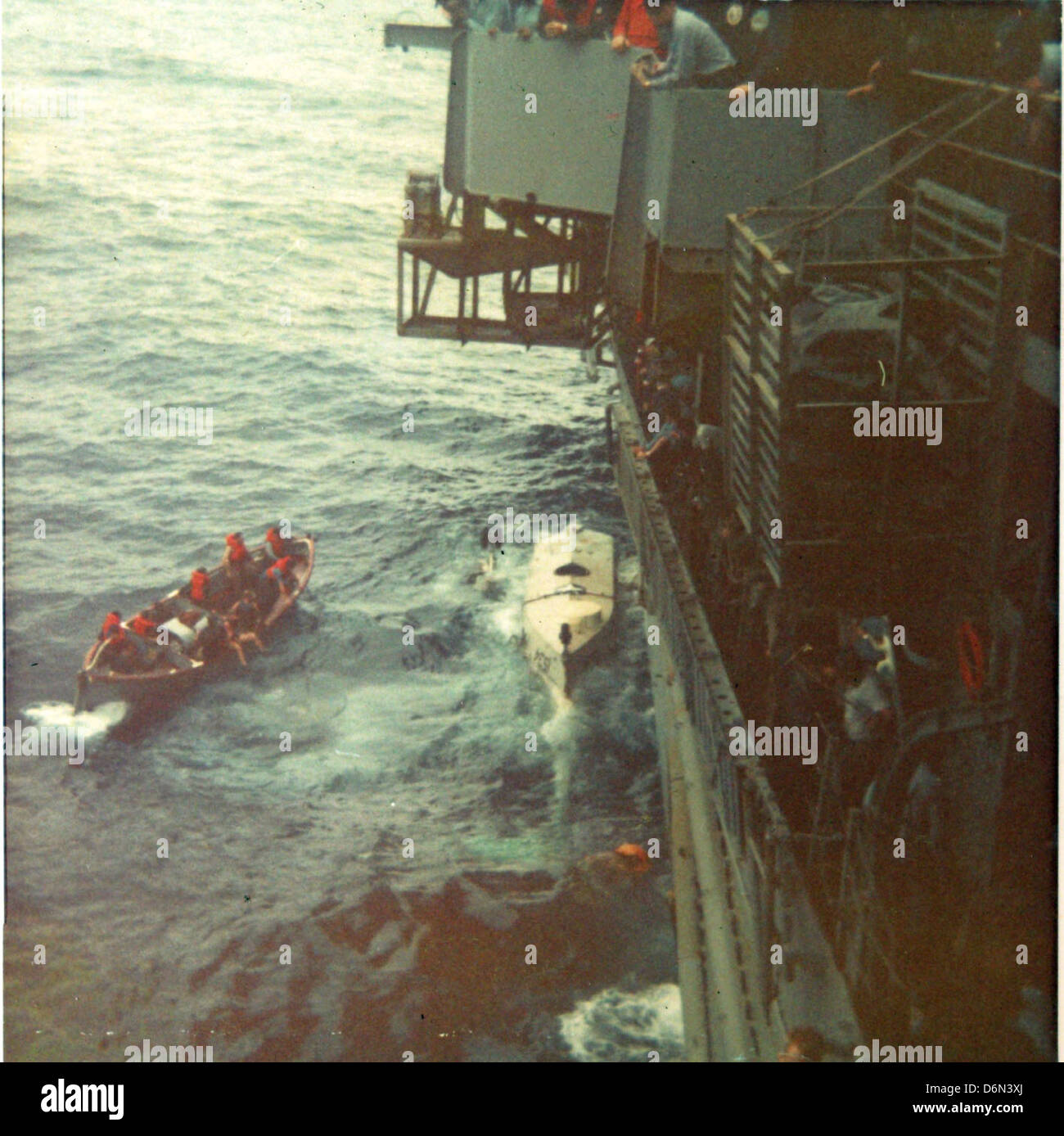 The Navy's HS-2 helicopter was repaired aboard the USS Hornet following ...