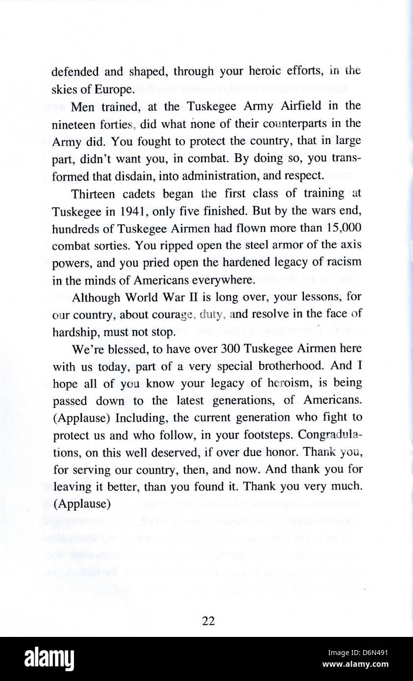 This booklet highlights the achievements of the Tuskegee Airmen, a ...