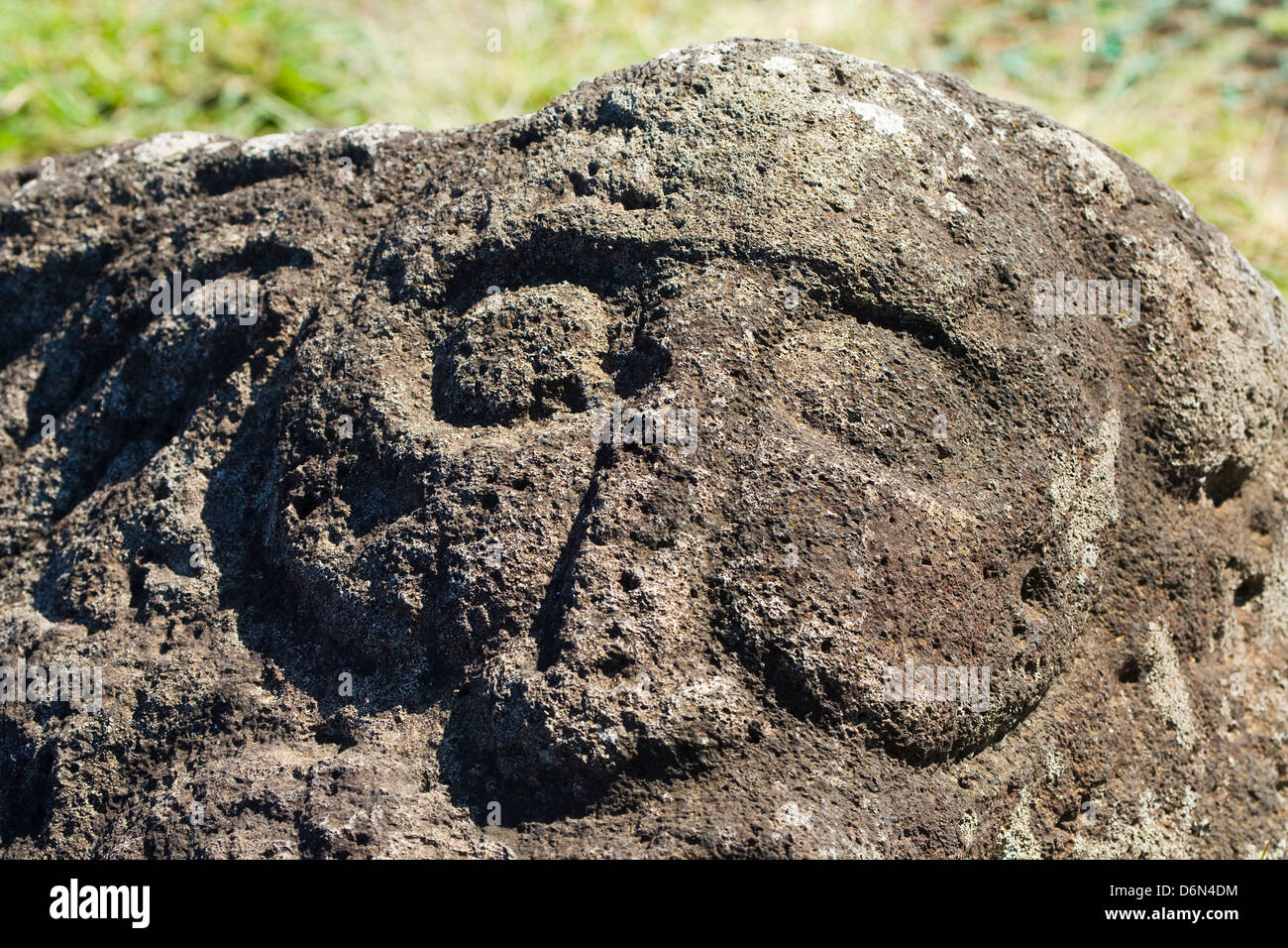 Chile, Easter Island, Rapa Nui, birdman petroglyphs at Orongo ...