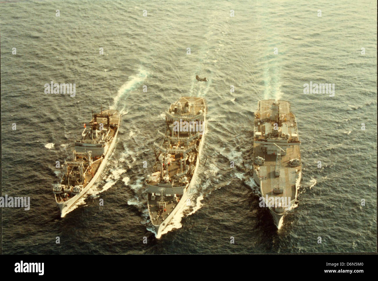 This image captures the USS Blueridge, USS Wabash, and USS Pyro during ...