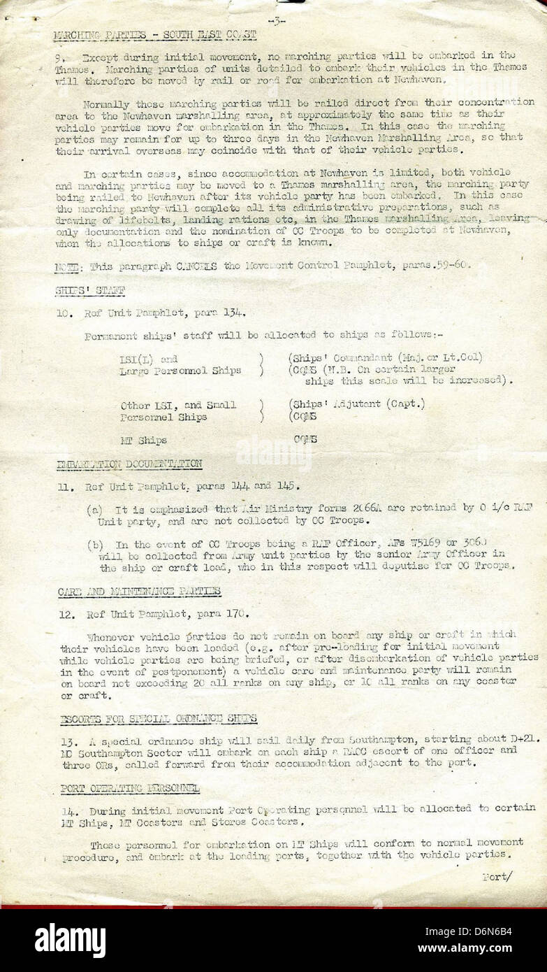 The General Movement Instruction (British) is a document related to the ...