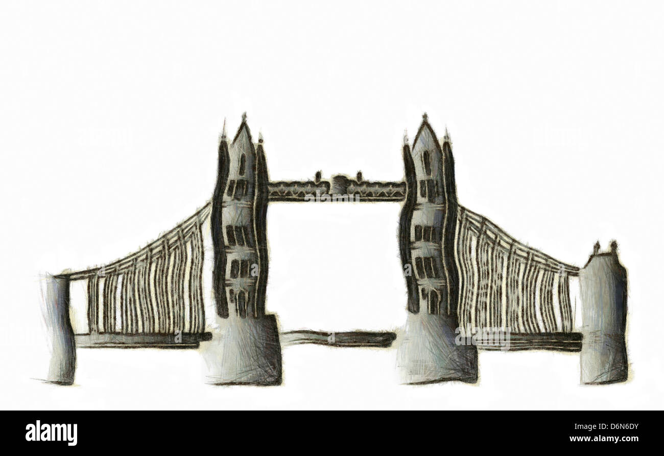 Tower bridge construction Cut Out Stock Images & Pictures - Alamy