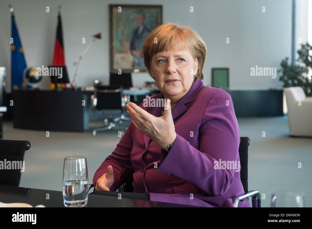 Berlin, Germany, German Chancellor Angela Merkel, CDU, in an interview ...