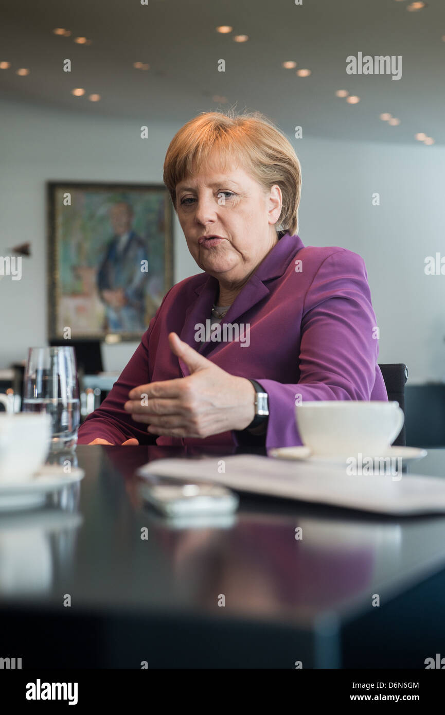 Berlin, Germany, German Chancellor Angela Merkel, CDU, in an interview ...