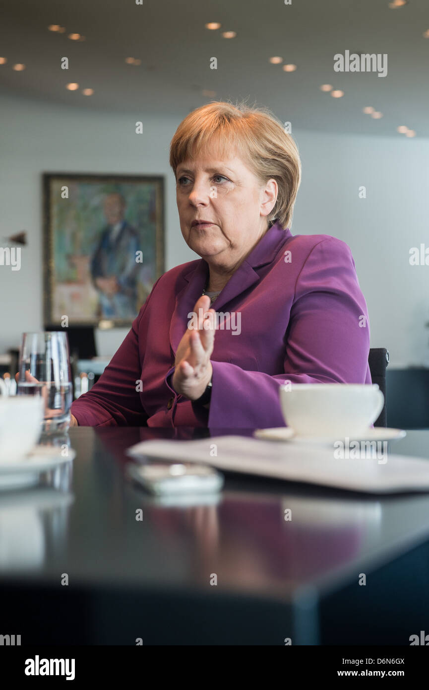 Berlin, Germany, German Chancellor Angela Merkel, CDU, in an interview ...