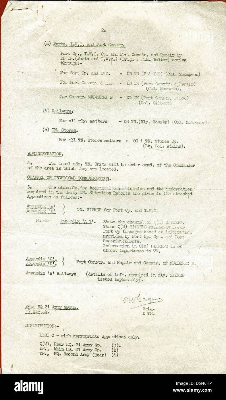 Technical Instruction No. 6 was a key document issued during the D-Day ...