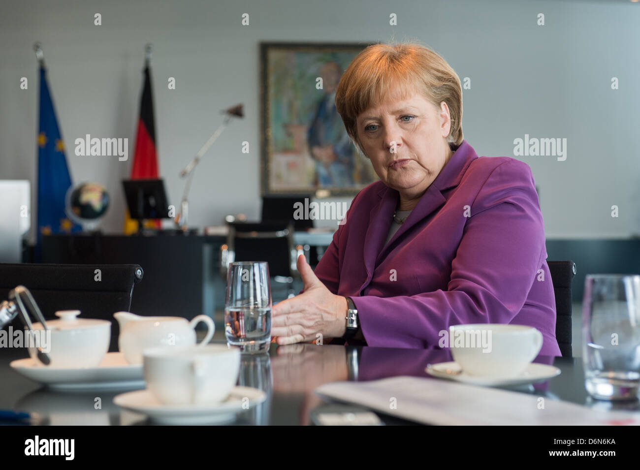 Berlin, Germany, German Chancellor Angela Merkel, CDU, in an interview ...