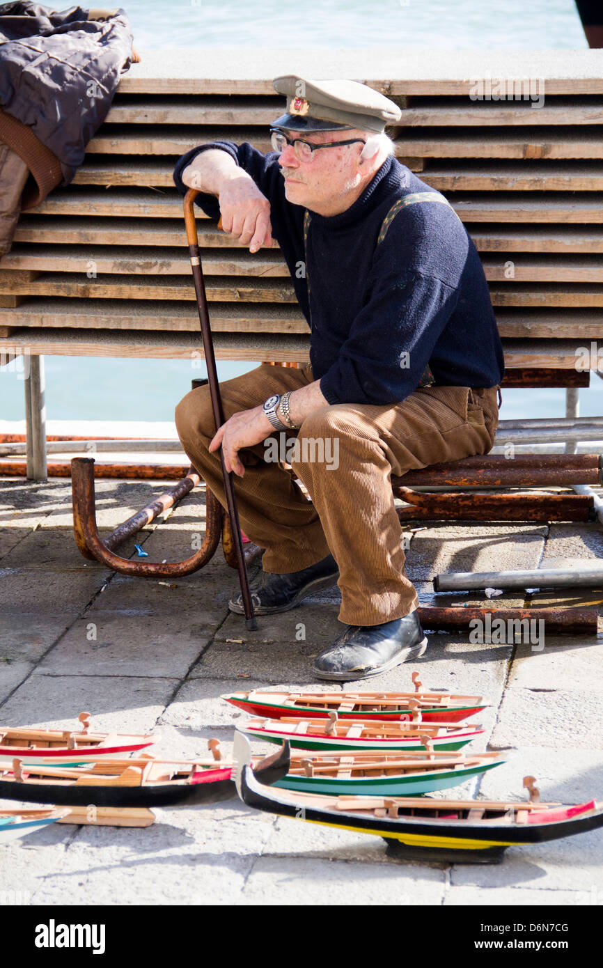 Old captain in Venice Stock Photo - Alamy