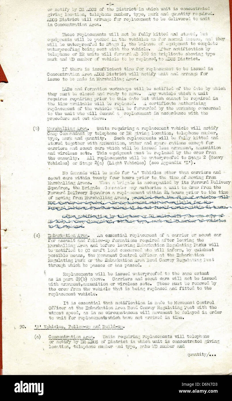 The Preparatory Administrative Order for D-Day, part of Operation ...