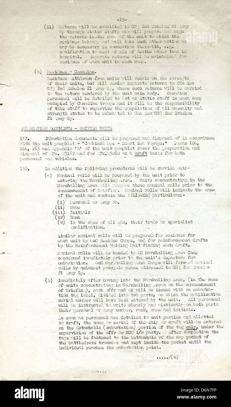 The Preparatory Administrative Order for Operation Overlord, which ...