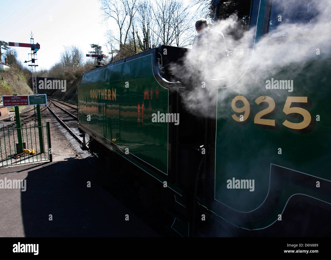Nostalgic steam trains on the Watercress Line in Hampshire Stock Photo ...