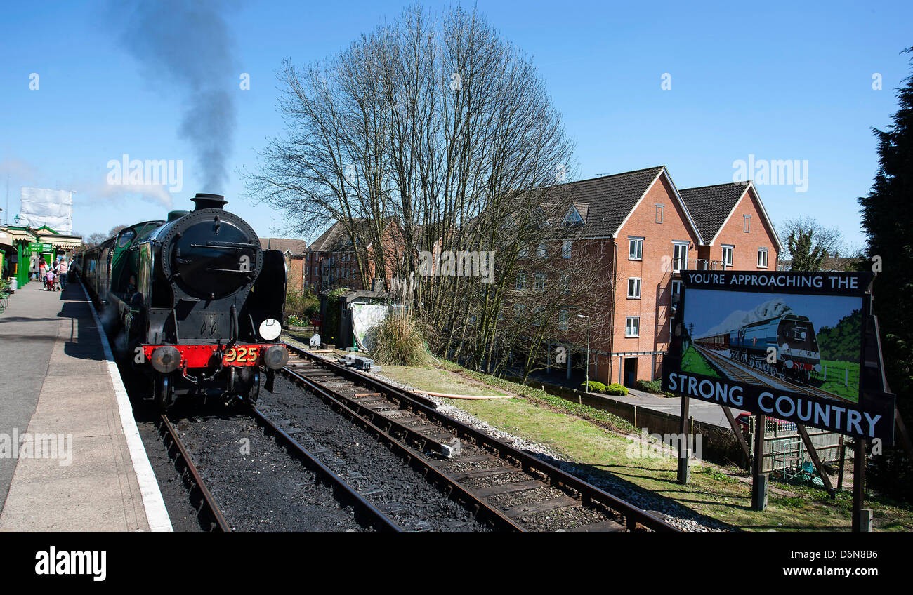 Nostalgic steam trains on the Watercress Line in Hampshire Stock Photo ...