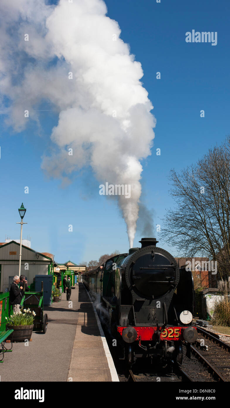 Nostalgic steam trains on the Watercress Line in Hampshire Stock Photo ...