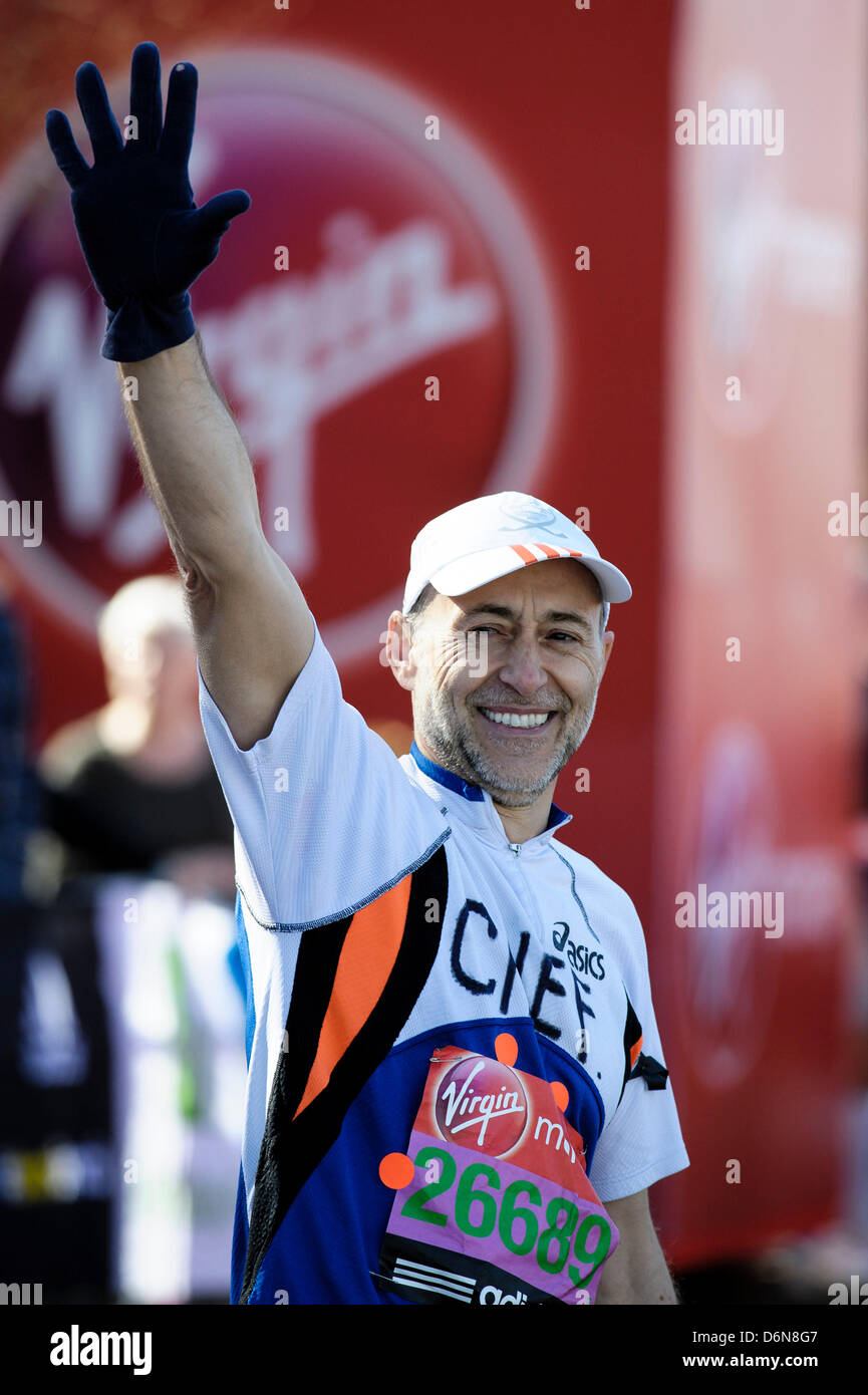 Chef Michel Roux at the Virgin London Marathon Start on 21/04/2013 at ...