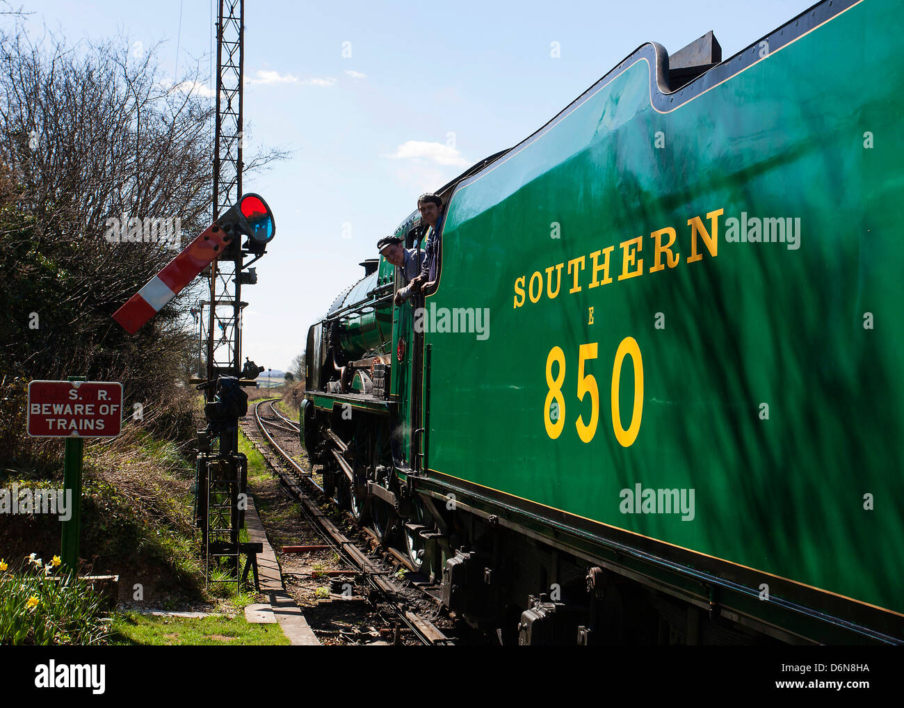 Nostalgic steam trains on the Watercress Line in Hampshire Stock Photo ...