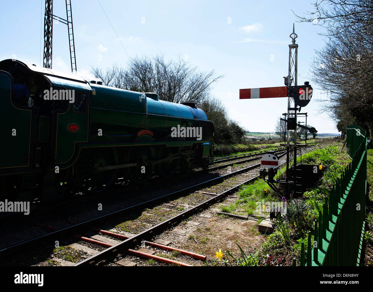 Nostalgic steam trains on the Watercress Line in Hampshire Stock Photo ...