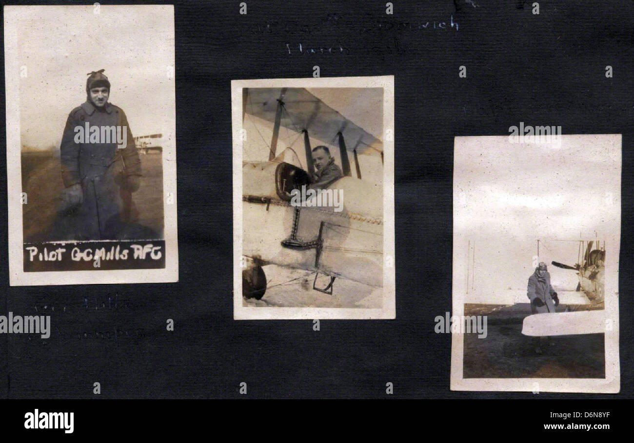 This World War One scrapbook includes photographs, documents, and ...