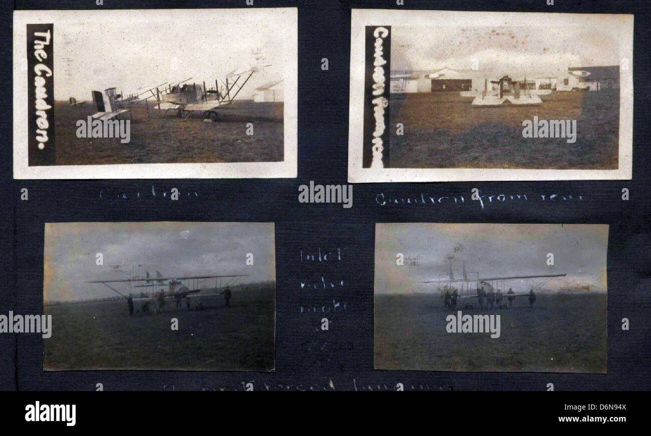 This World War One scrapbook contains a collection of photos and ...
