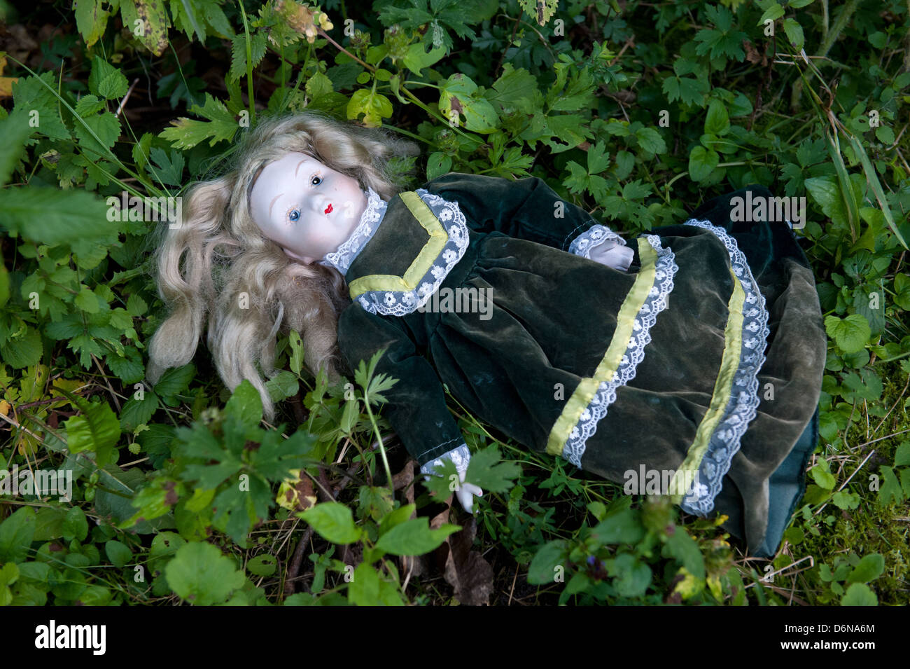 Cered, Hungary, a doll lying on the forest floor Stock Photo - Alamy