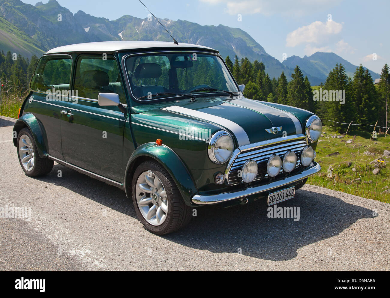 SCHWAEGALP - JUNE 27: Mini cooper on the 7th International "Oldtimer ...