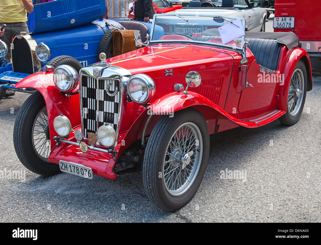 SCHWAEGALP - JUNE 27: Morgan MG Plus Four car on the 7th International ...