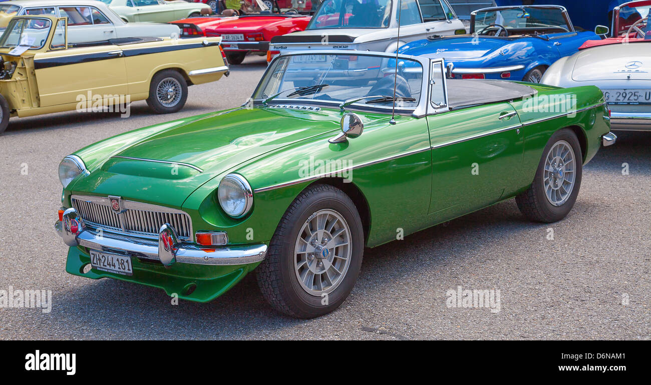 SCHWAEGALP - JUNE 27: Morgan MG Plus Four car (on the 7th International ...