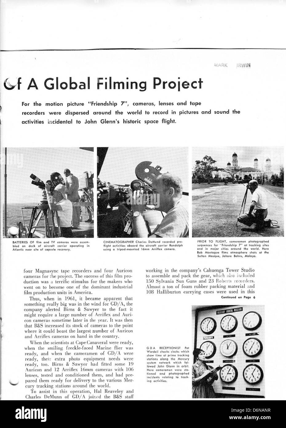 Mark Irwin's special collection photo captures John Glenn during his ...