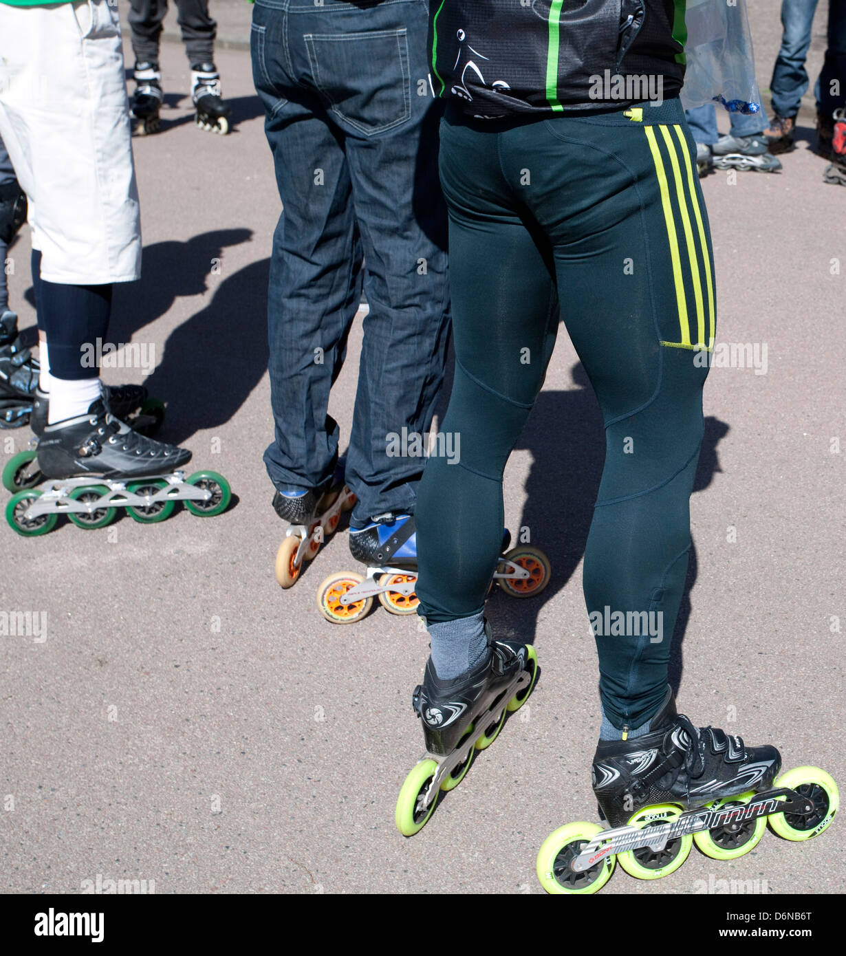 Members of Easy Saturday Skate rollerskating club attend briefing in ...