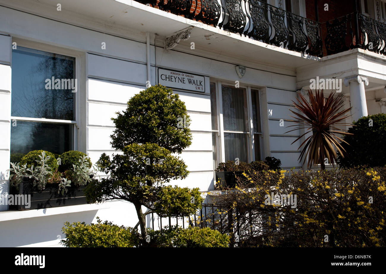 Cheyne Walk, Chelsea, London Stock Photo - Alamy