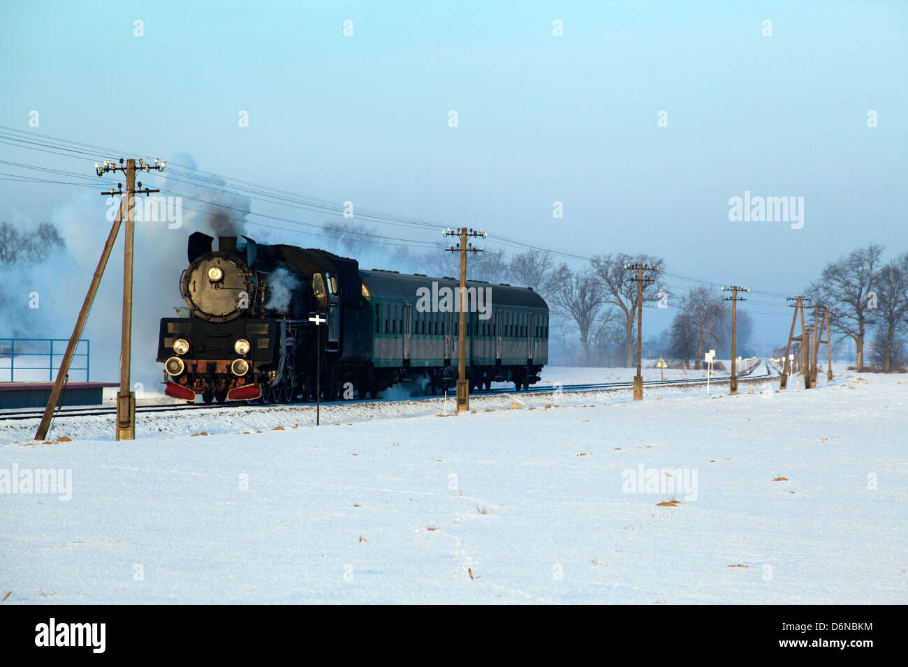 Vintage steam train Stock Photo - Alamy