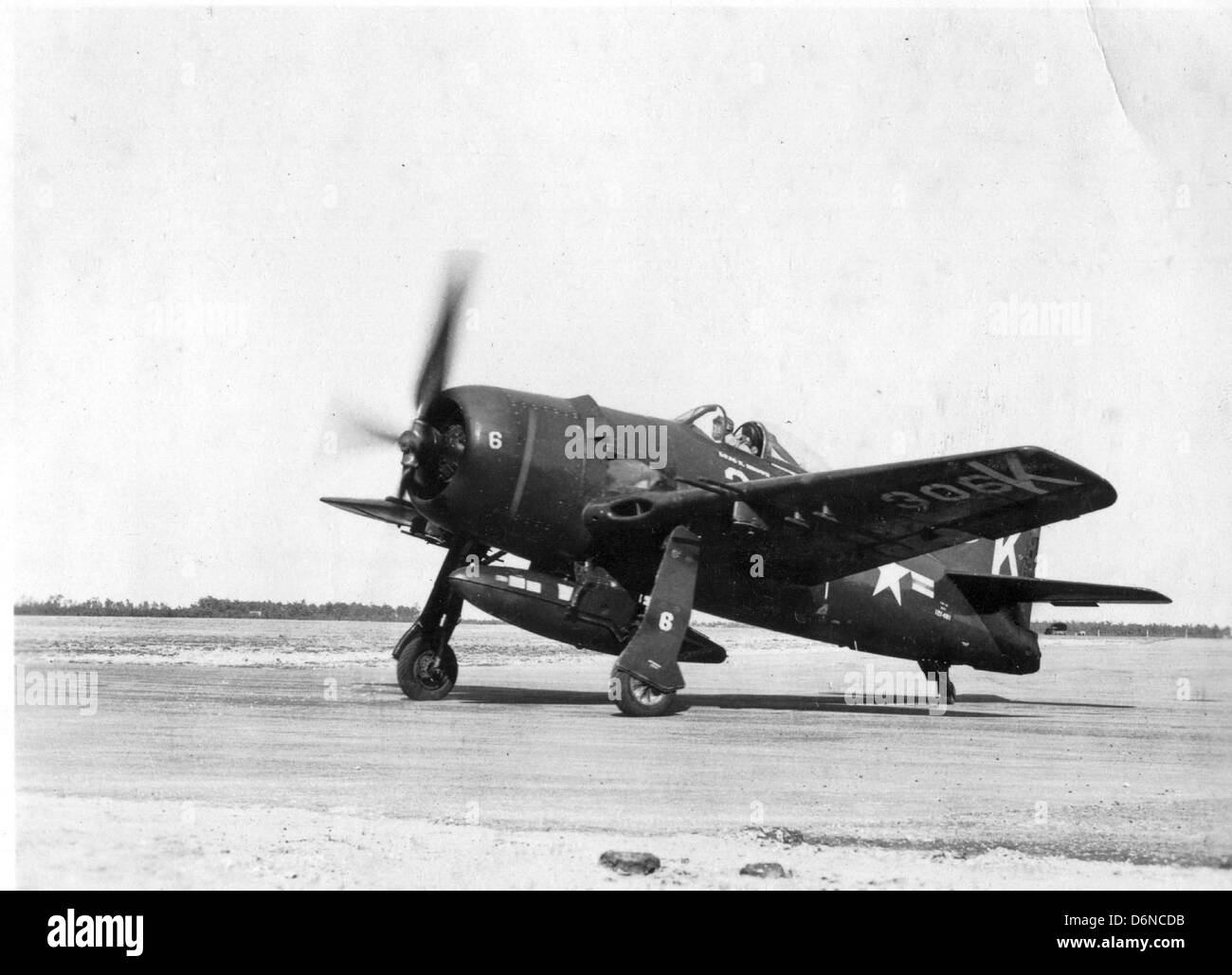 This photograph shows the Grumman F8F Bearcat, a carrier-based fighter ...
