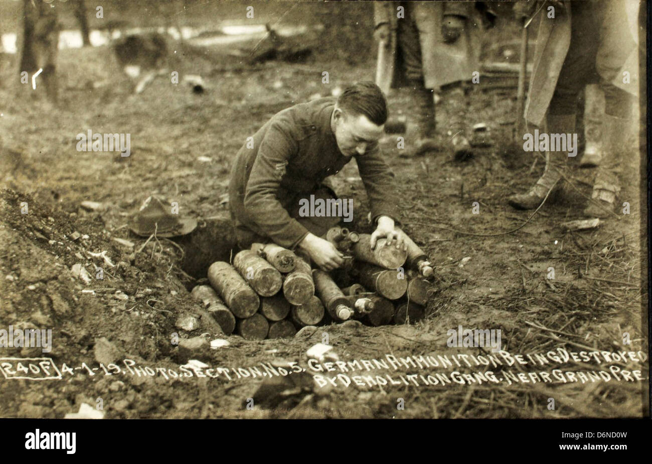 This image, taken during World War I, provides a view of unexploded ...