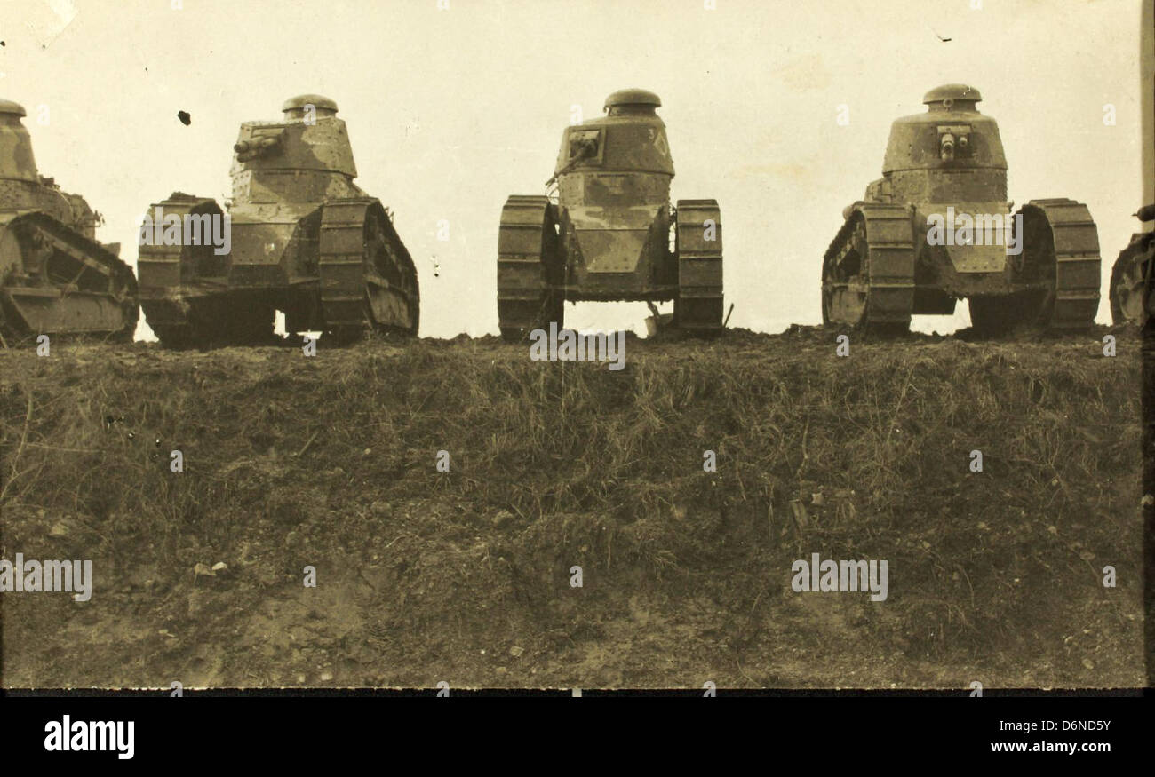 This image features the Renault FT-17 tank, an early model used in ...
