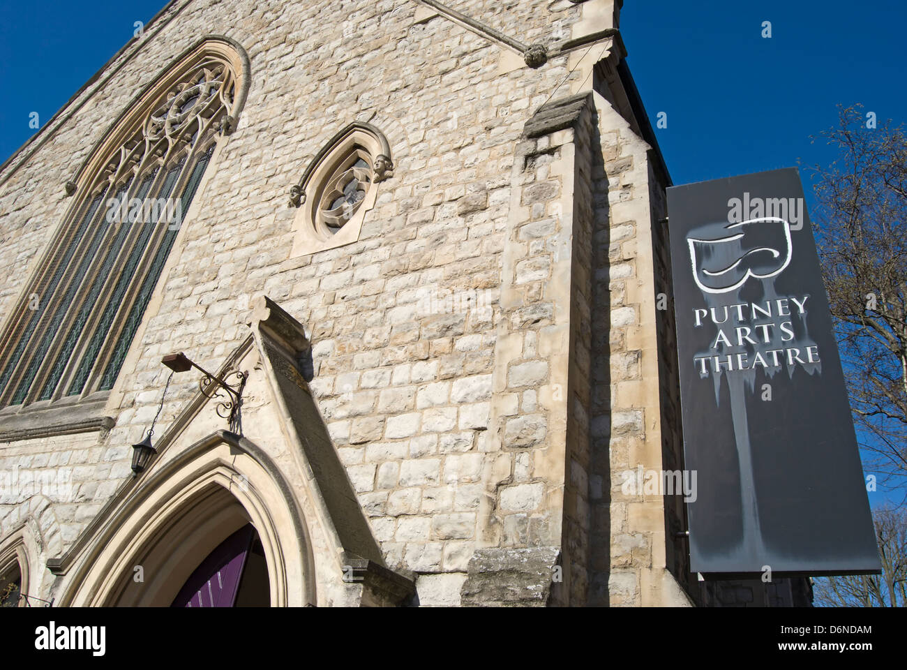 exterior of putney arts theatre, occupying the former old union church ...