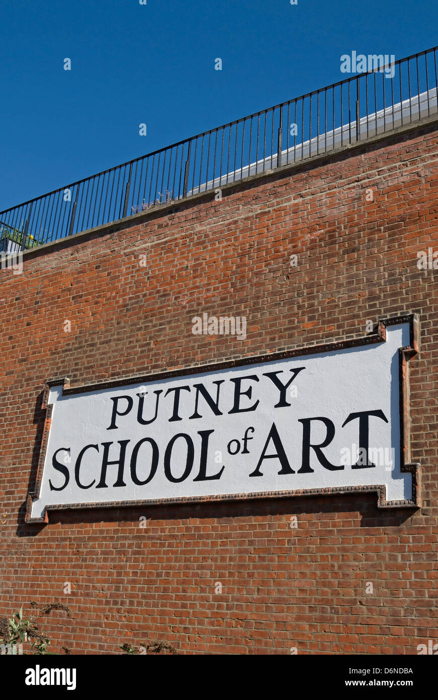 wall sign with art nouveau style lettering for putney school of art ...