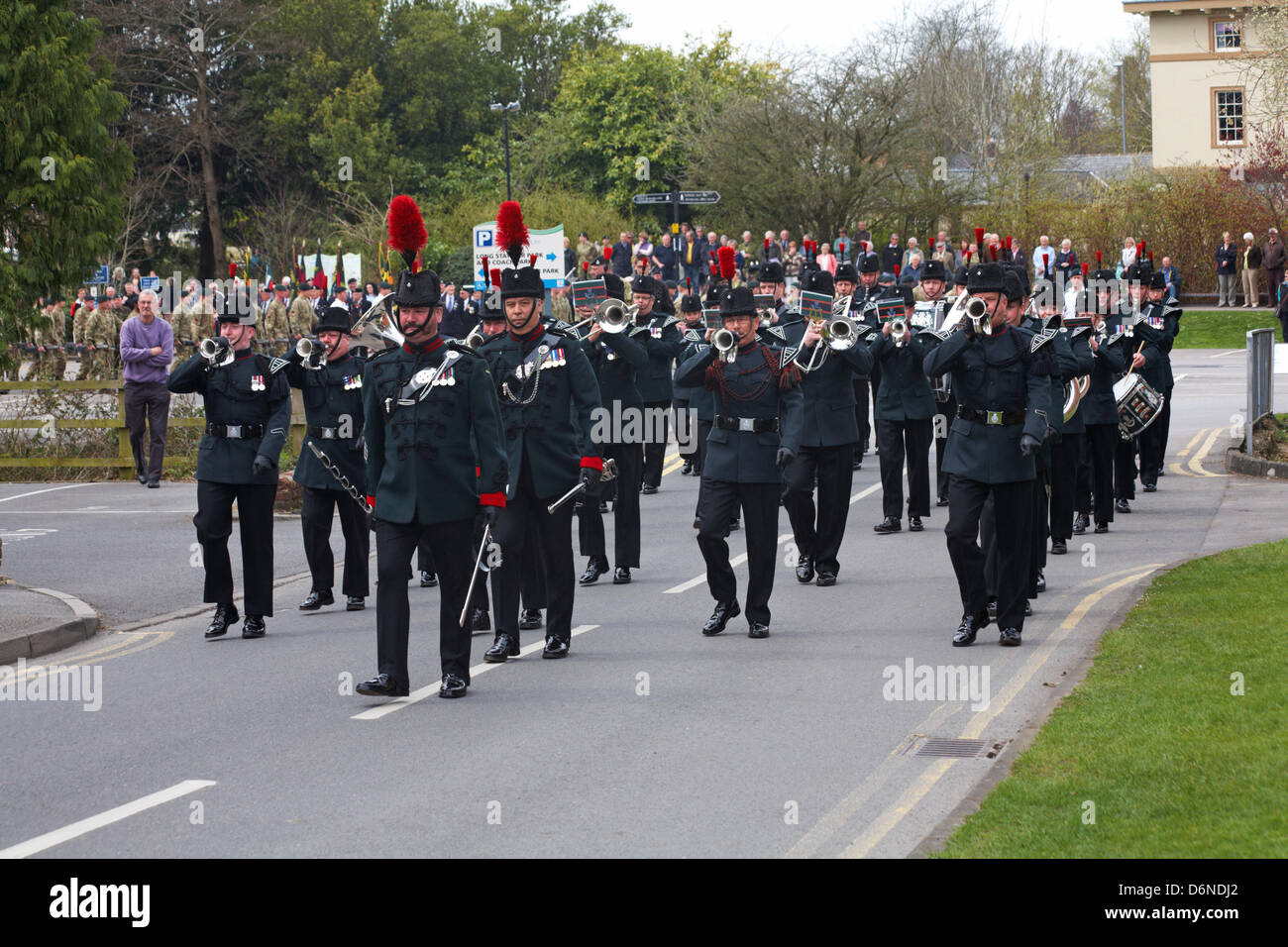 Wimborne, Dorset UK. 21st April, 2013. The Rifles, led by the Rifles ...