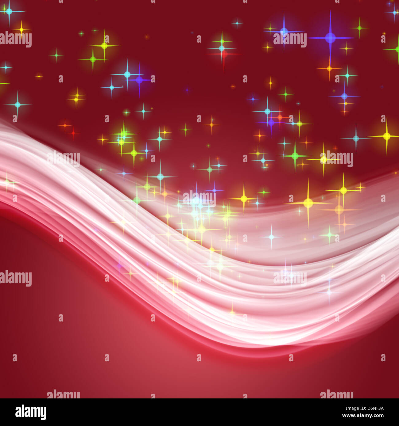 Fantastic Christmas wave design with glowing stars Stock Photo - Alamy