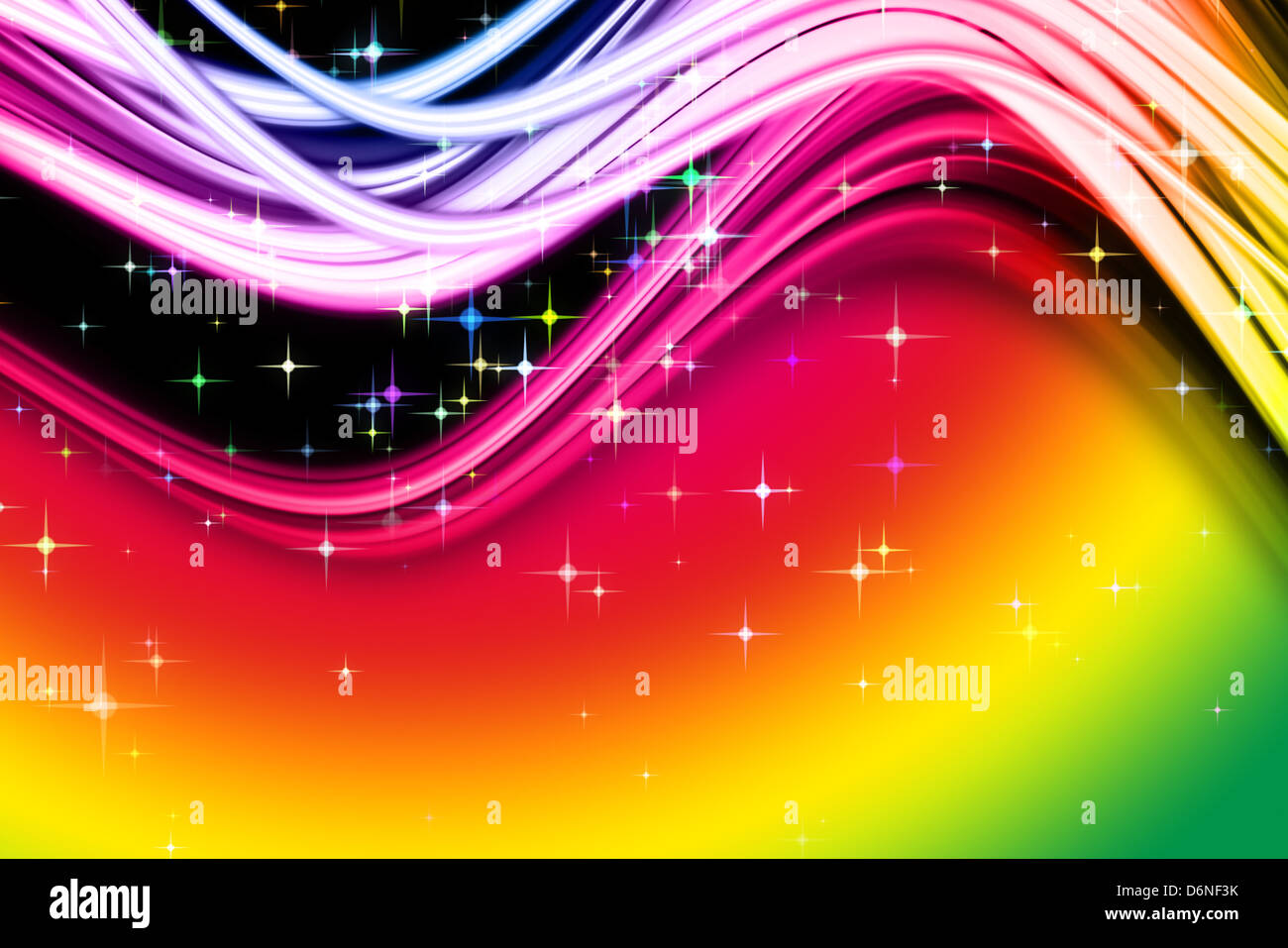 Fantastic Christmas wave design with glowing stars Stock Photo - Alamy
