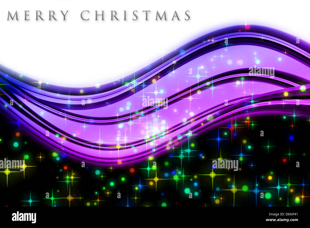 Fantastic Christmas wave design with glowing stars Stock Photo - Alamy