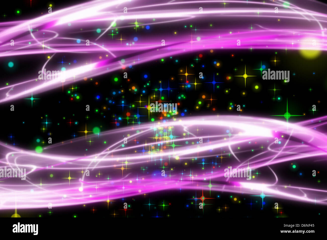 Fantastic Christmas wave design with glowing stars Stock Photo - Alamy