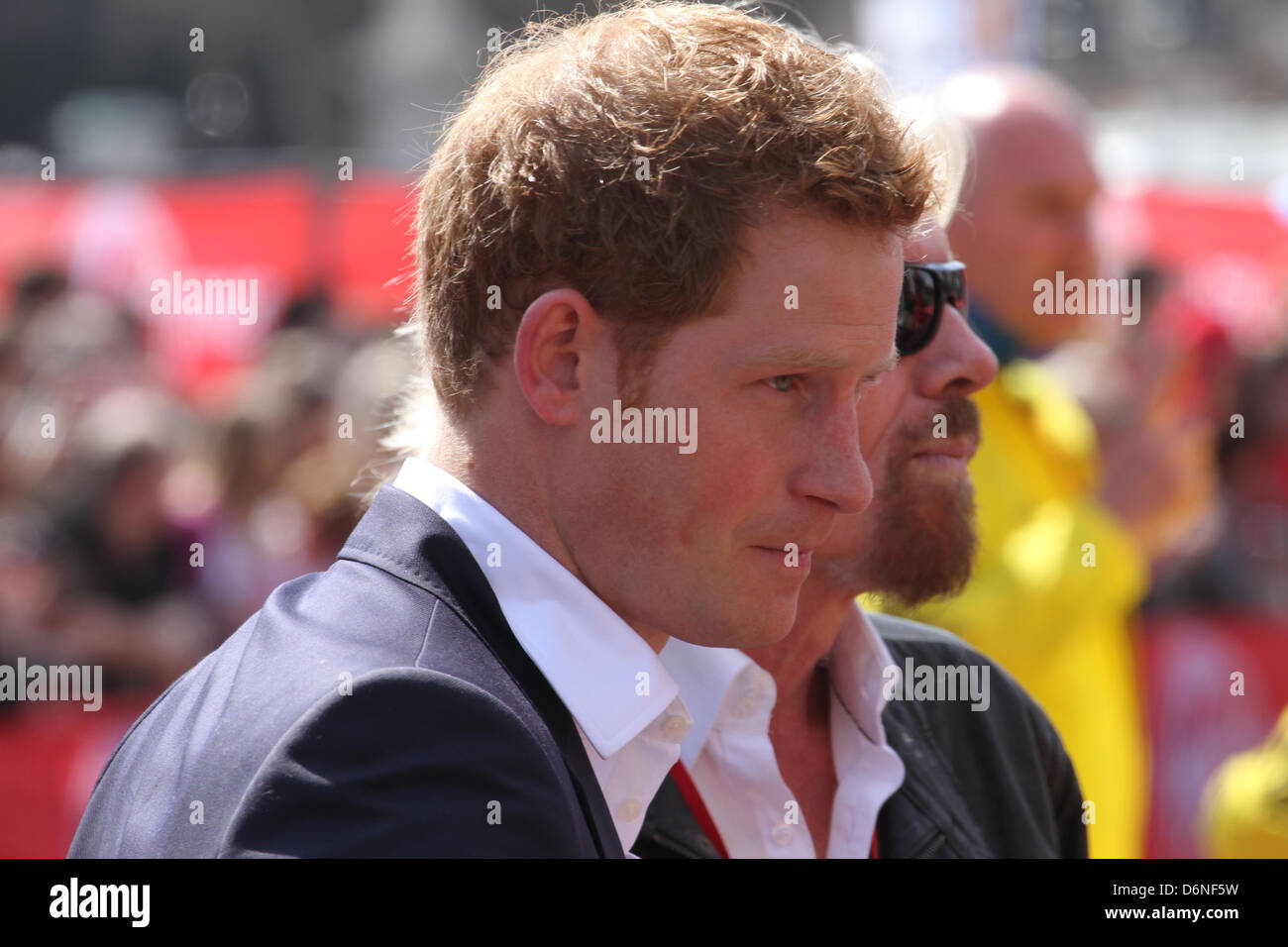 London, UK. 21st April, 2013. Prince Harry with Sir Richard Branson ...