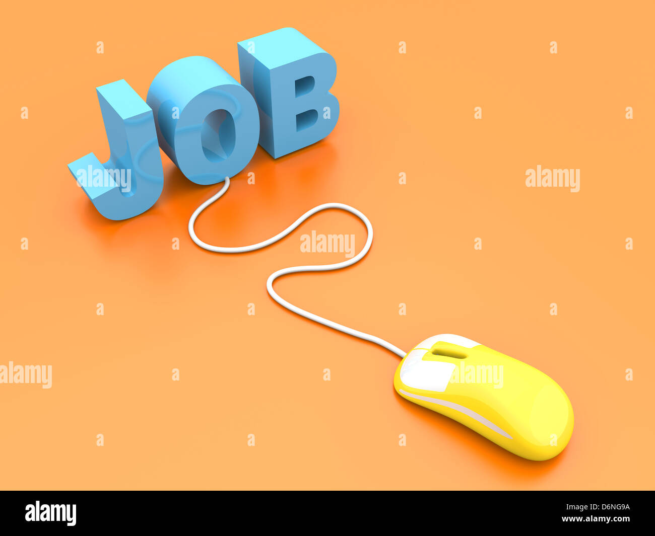 Online job. 3D rendered Illustration Stock Photo - Alamy