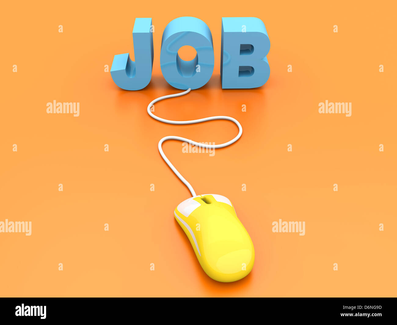 Online job. 3D rendered Illustration Stock Photo - Alamy