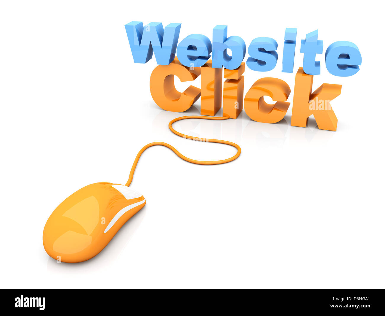Website click. 3D rendered Illustration. Isolated on white Stock Photo ...