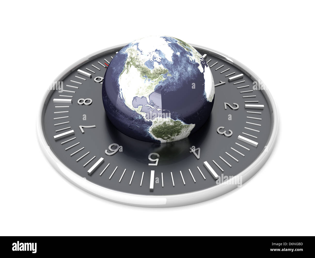 World time. 3D rendered Illustration. Isolated on white Stock Photo - Alamy