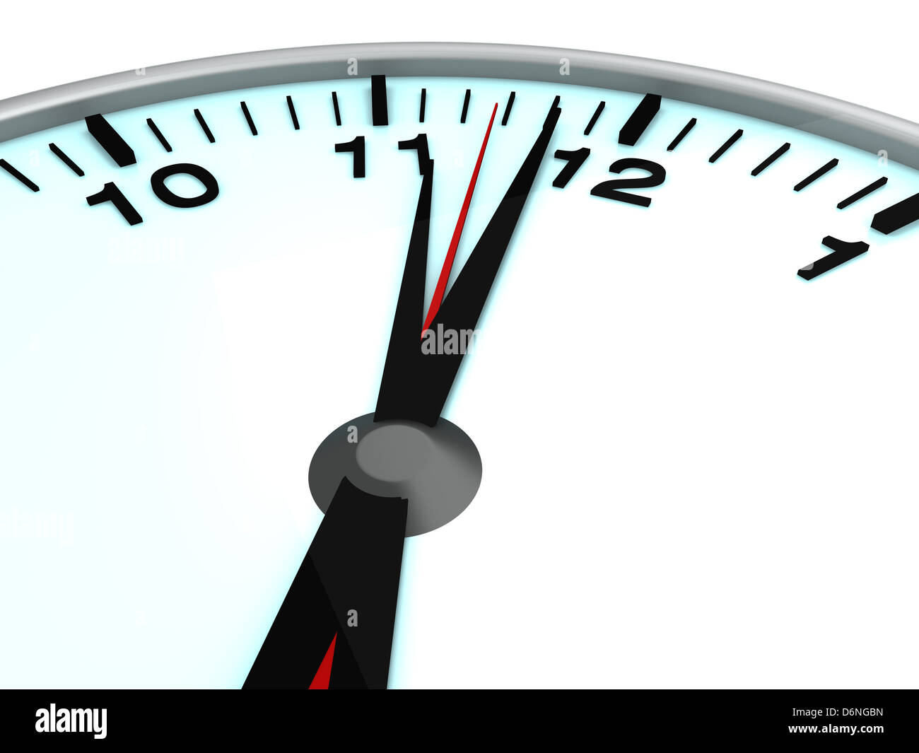 A Clock.3D rendered Illustration. Isolated on white Stock Photo - Alamy