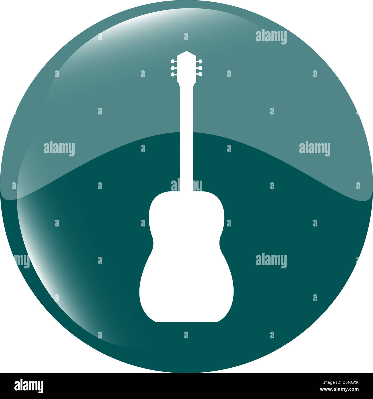 Acoustic guitar icon circle hi-res stock photography and images - Alamy