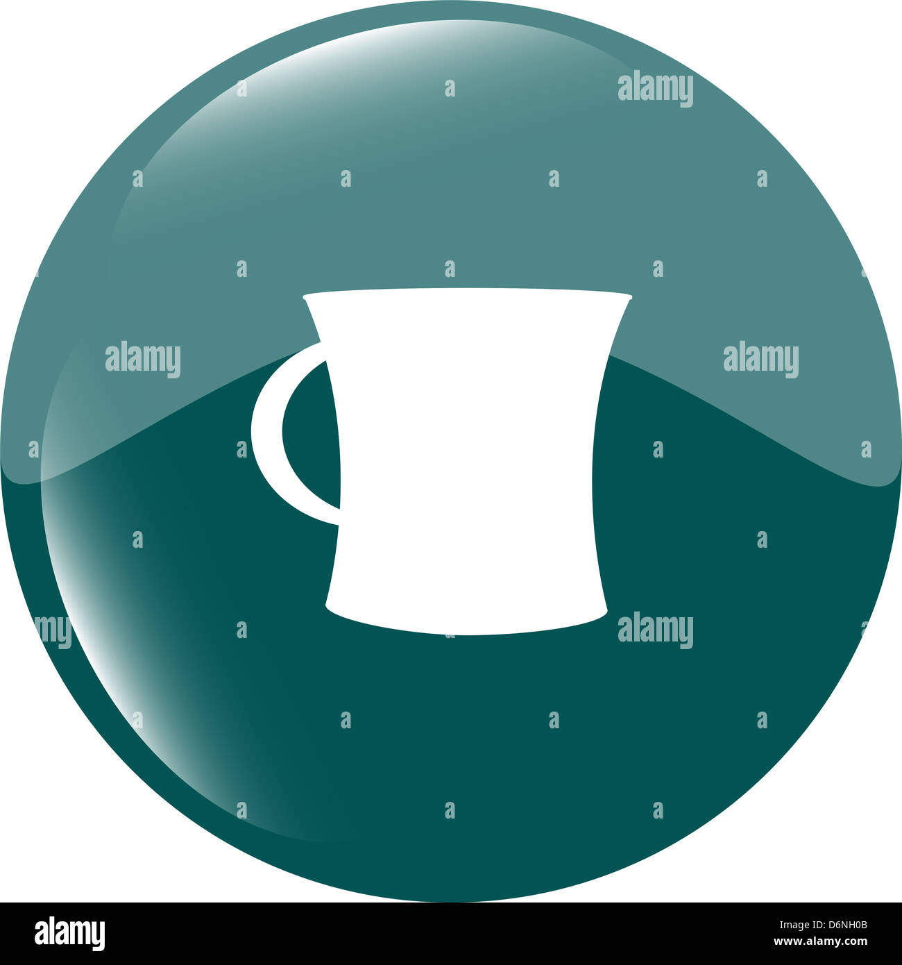 coffee cup button icon Stock Photo - Alamy