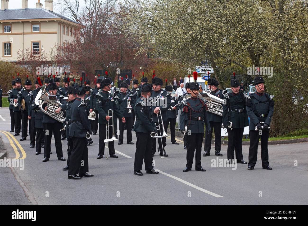 Wimborne, Dorset UK. 21st April, 2013. The Rifles, led by the Rifles ...