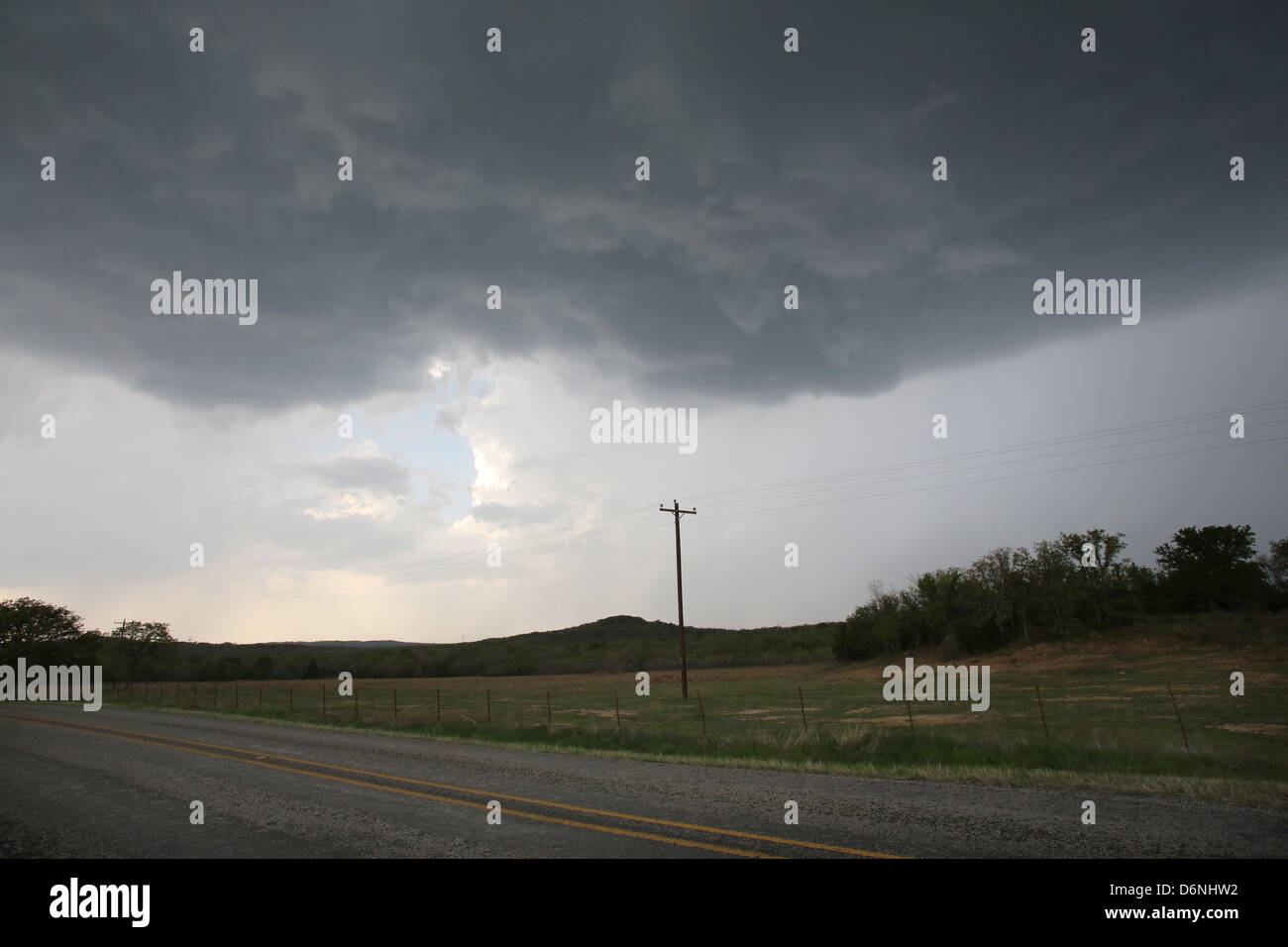 A large storm cloud over a field in the Midwest Stock Photo - Alamy